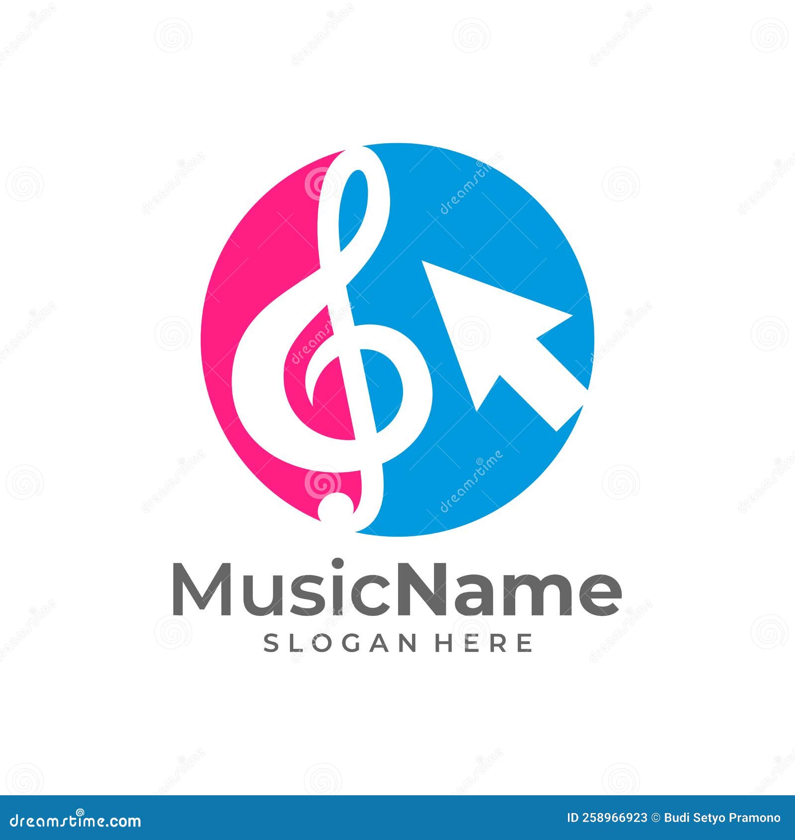 Music Click Logo Vector. Touch Music Logo Design Template Stock ...
