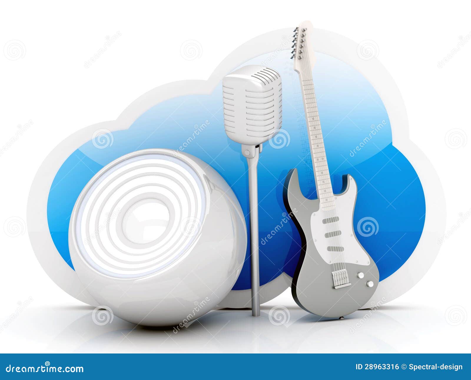 Music Cloud stock illustration. Illustration of internet - 28963316