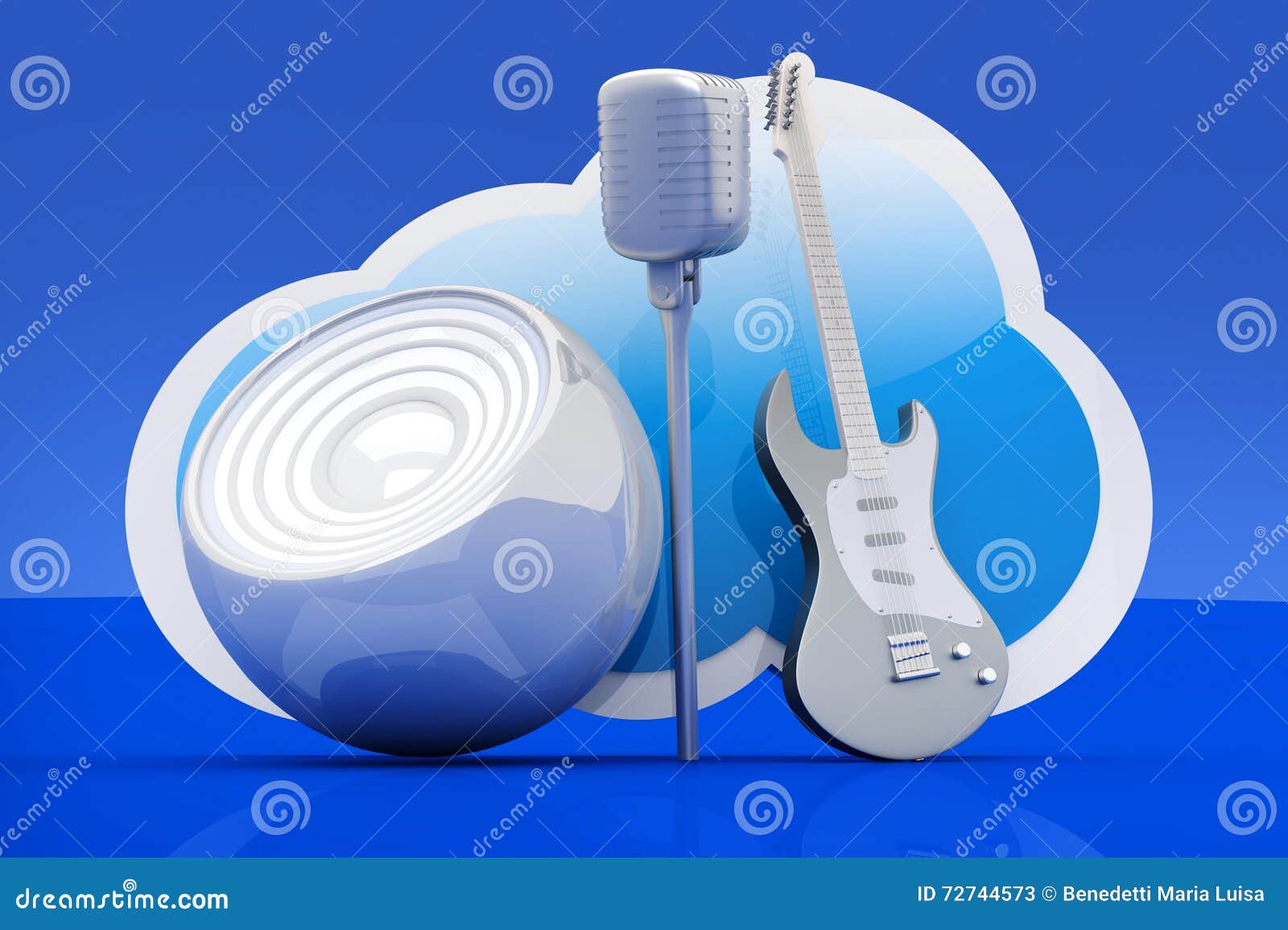 Music Cloud stock illustration. Illustration of digital - 72744573