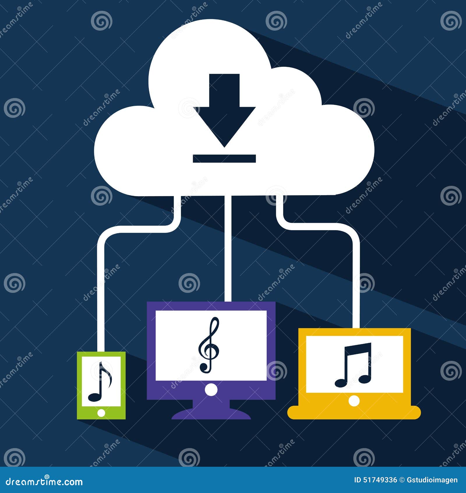 Music cloud stock vector. Illustration of computing, navigation - 51749336