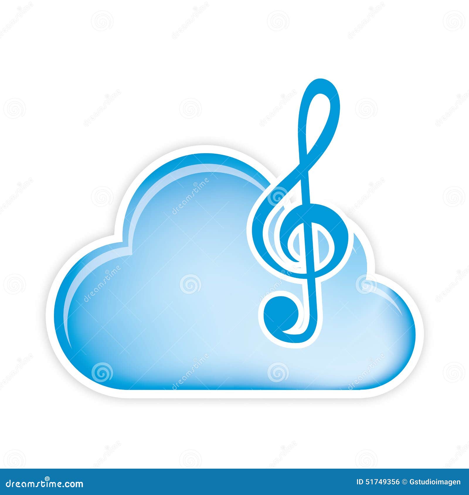 Music cloud stock vector. Illustration of audio, support - 51749356