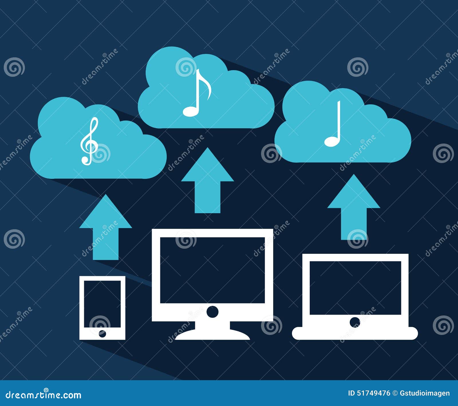 Music cloud stock vector. Illustration of networking - 51749476