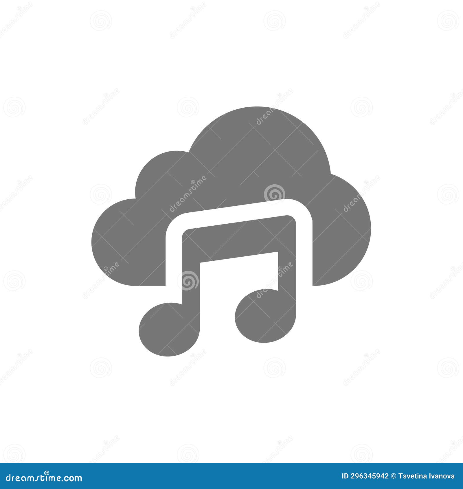 Music Cloud Streaming Vector Icon Stock Vector - Illustration of ...