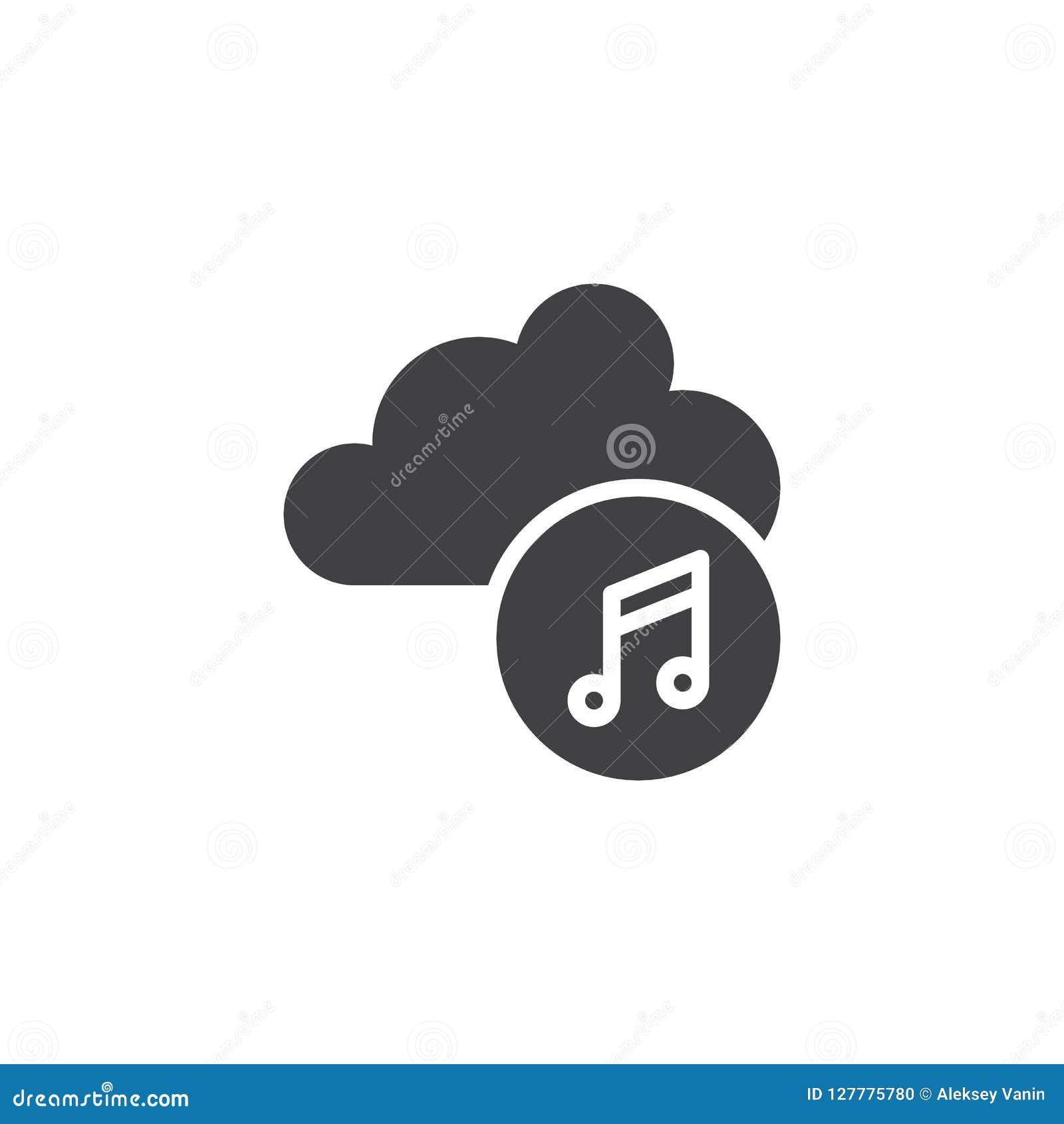 Music cloud vector icon stock vector. Illustration of connection ...