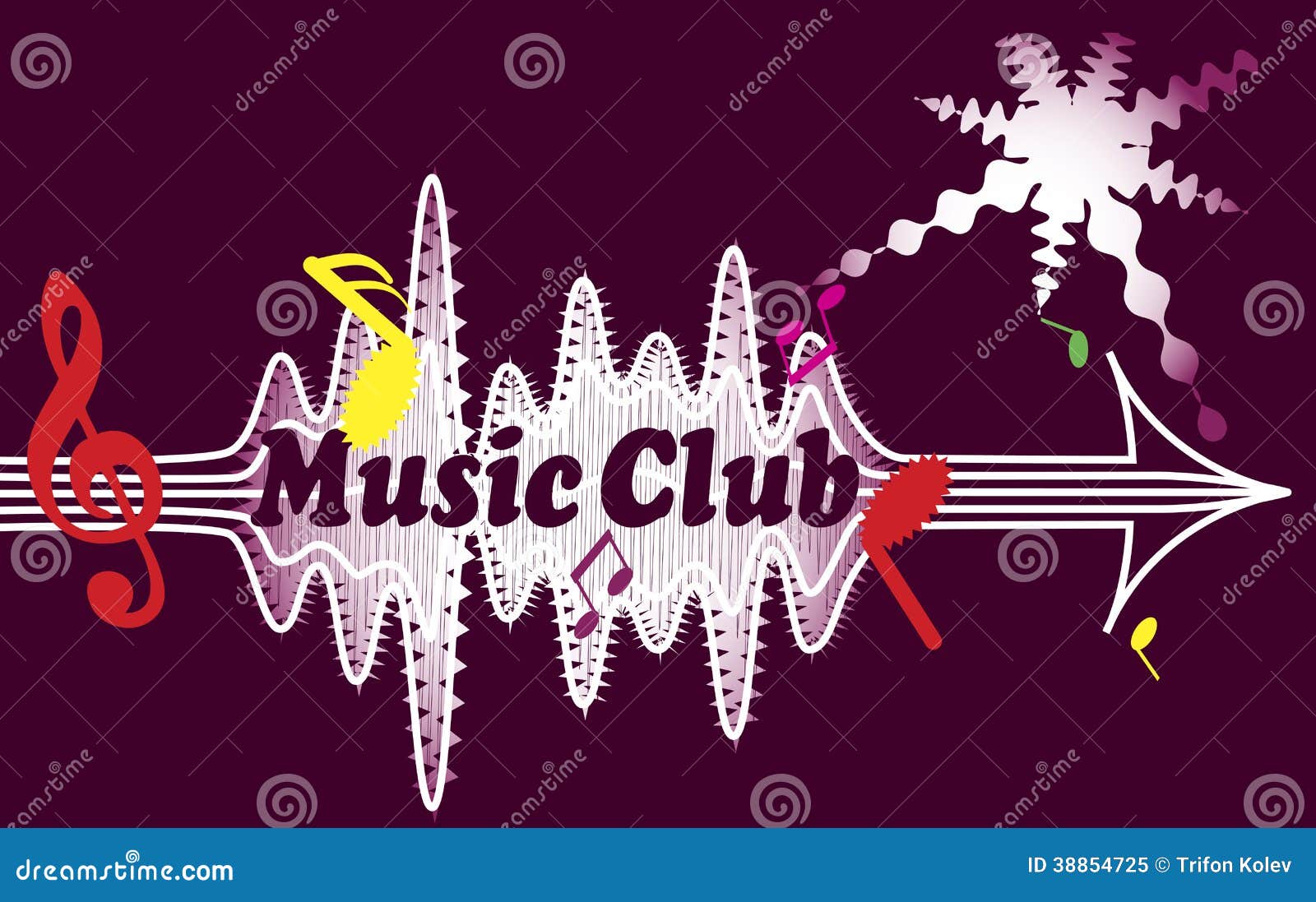 Music Club stock vector. Illustration of chanson, cool - 38854725