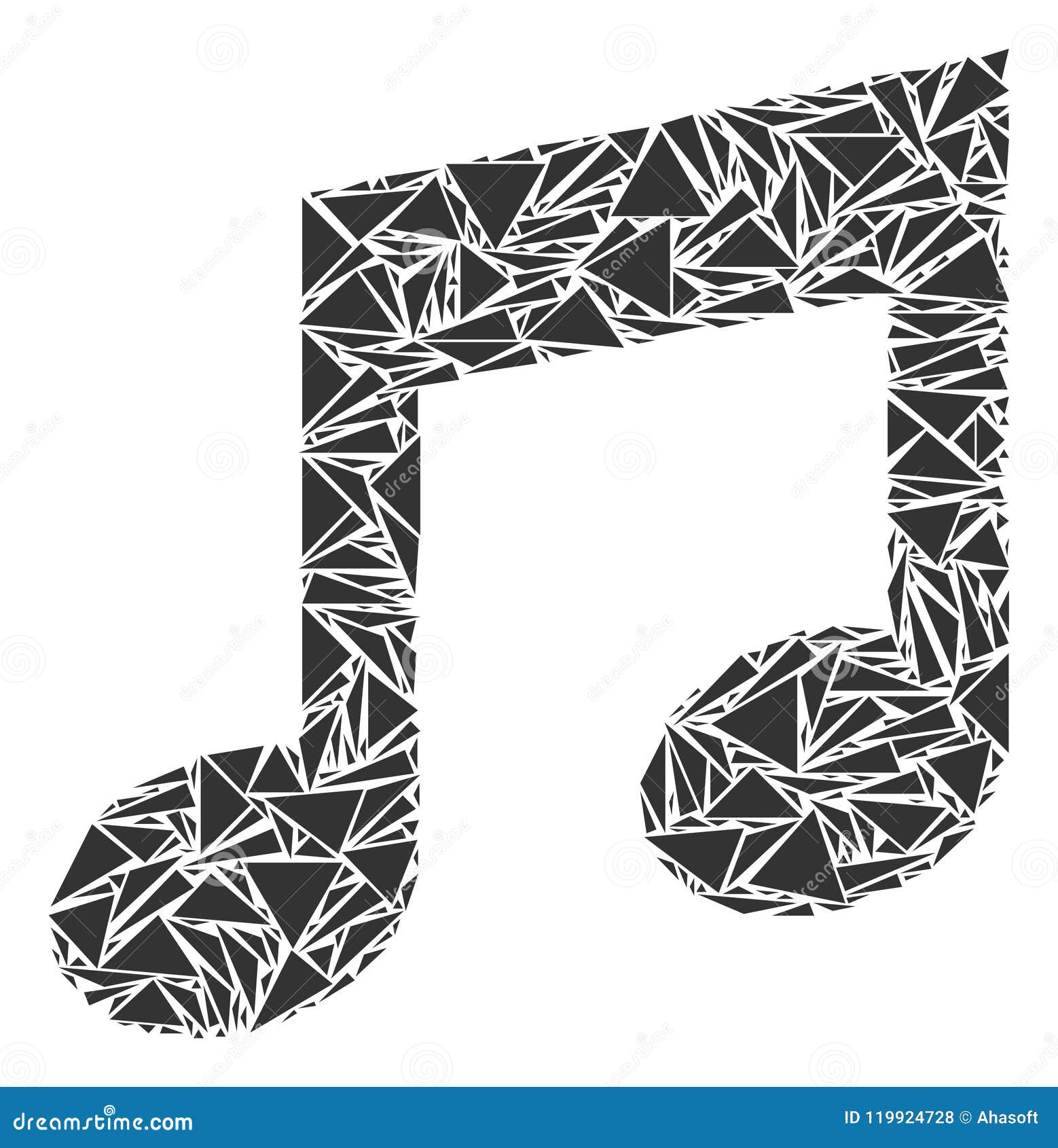 Music Mosaic of Triangles stock vector. Illustration of creative ...