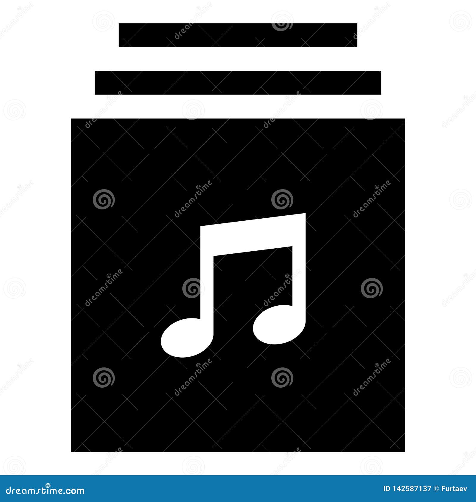 Music collection icon stock vector. Illustration of sound - 142587137