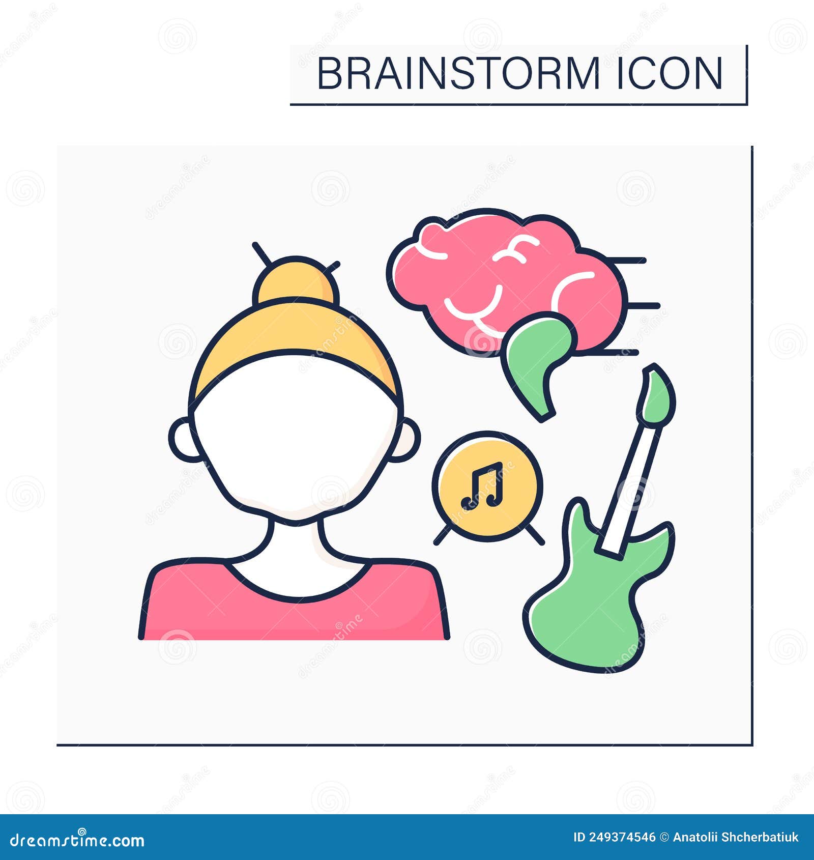 Music color icon stock vector. Illustration of imagination - 249374546