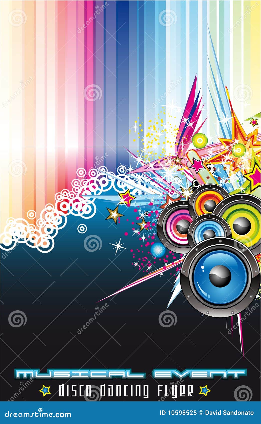 Music Colorful Background for Flyers Stock Vector - Illustration of ...