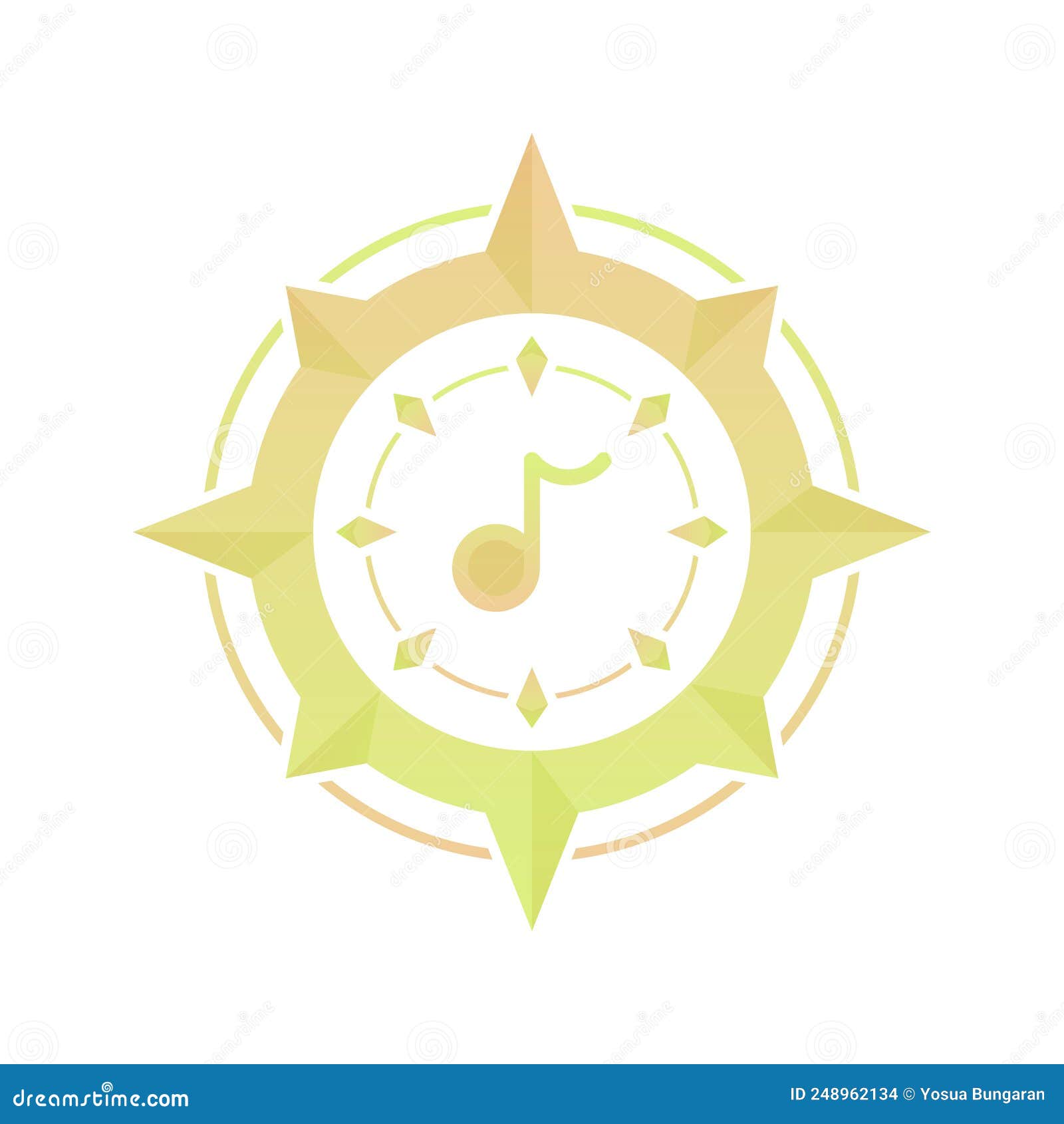 Music Compass Logo Gradient Design Template Icon Stock Vector ...