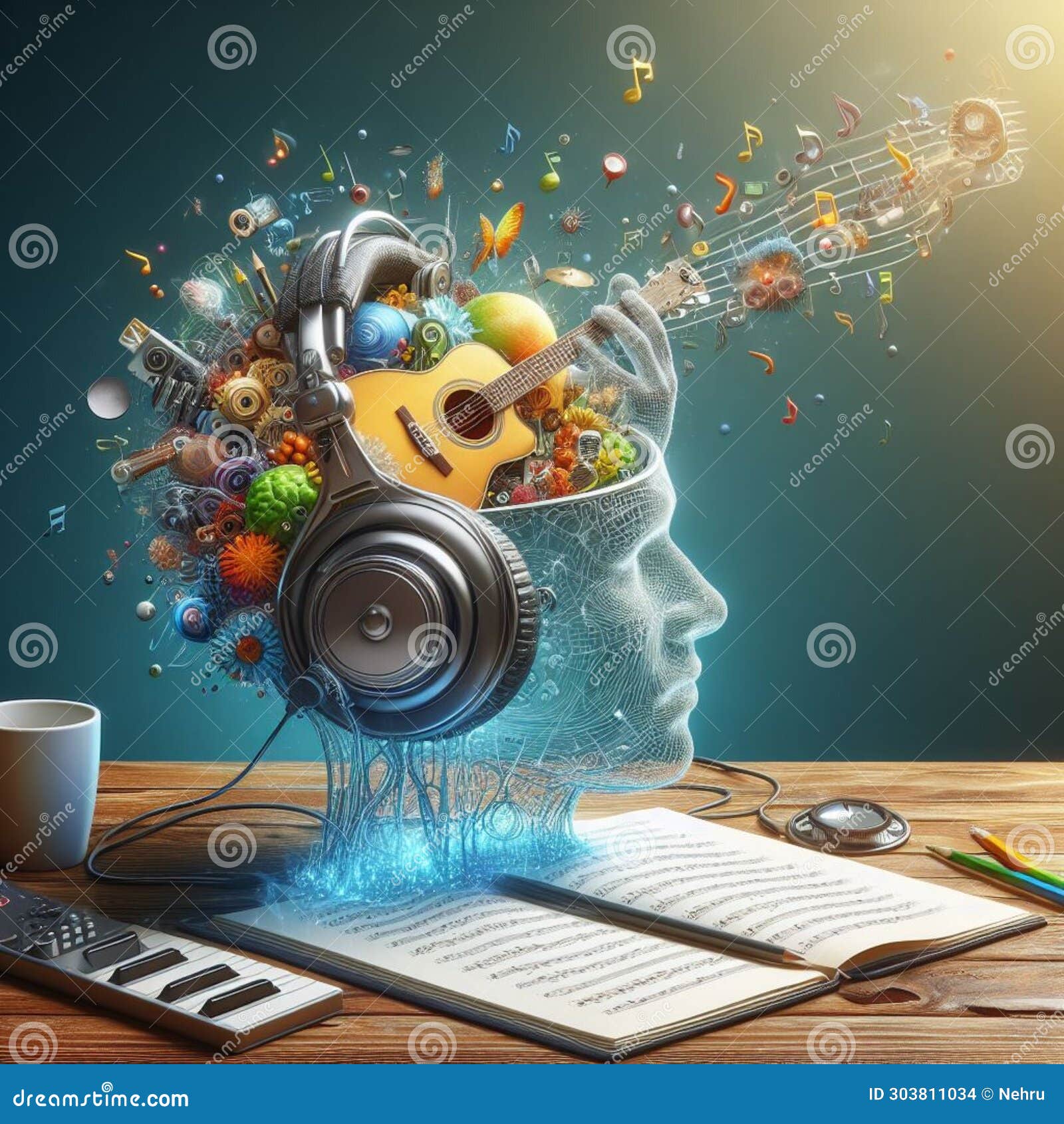 Music Composer Mindset, Illustration Stock Illustration - Illustration ...