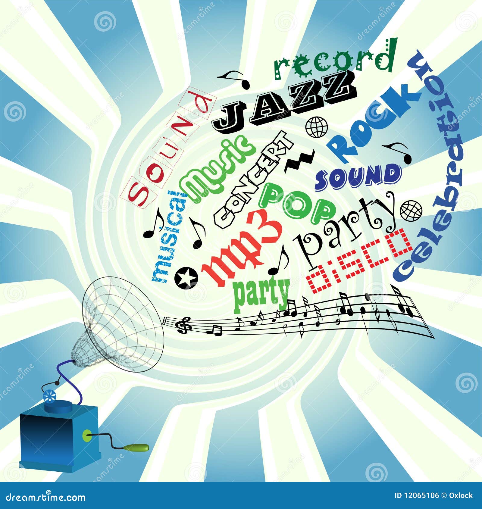 Music concept stock illustration. Illustration of creative - 12065106