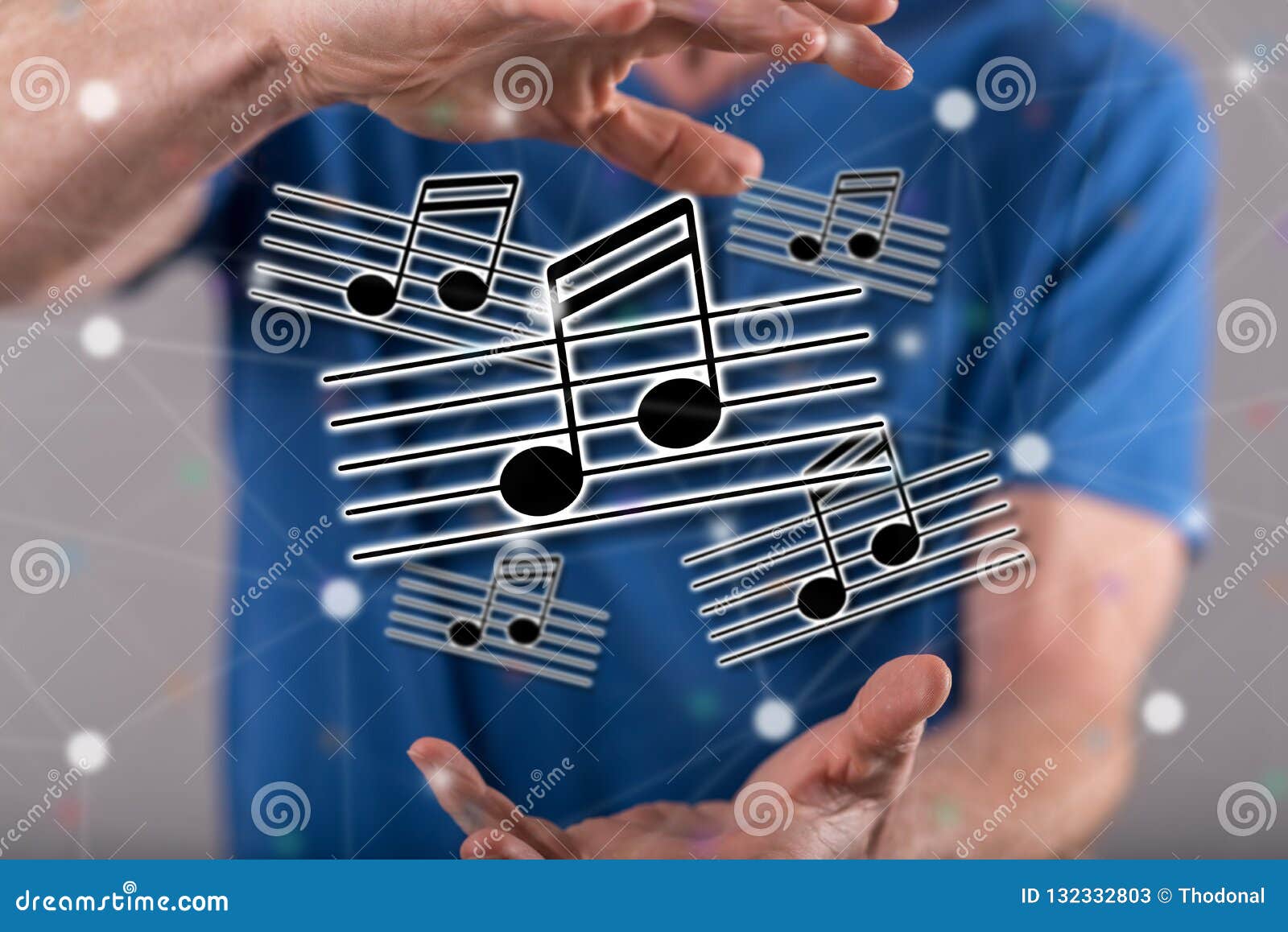 Concept of music stock image. Image of abstract, hand - 132332803