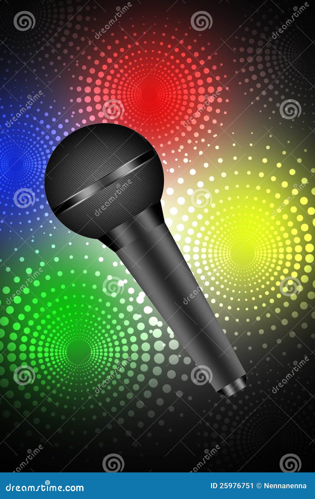 Music concept-microphone stock illustration. Illustration of grey ...