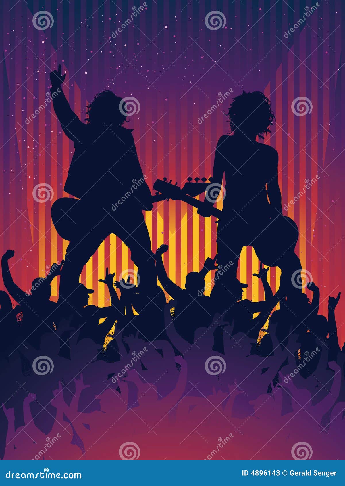 Music Concert Fan stock vector. Illustration of girls - 4896143