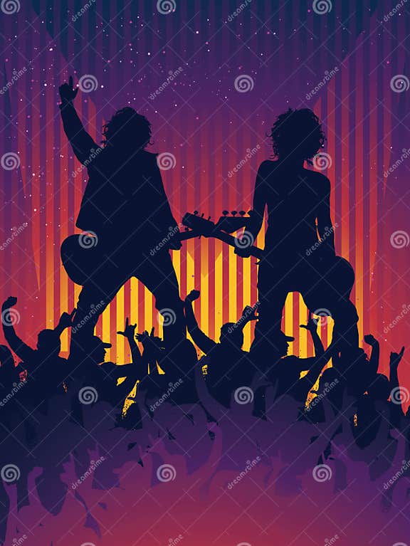 Music Concert Fan stock vector. Illustration of girls - 4896143