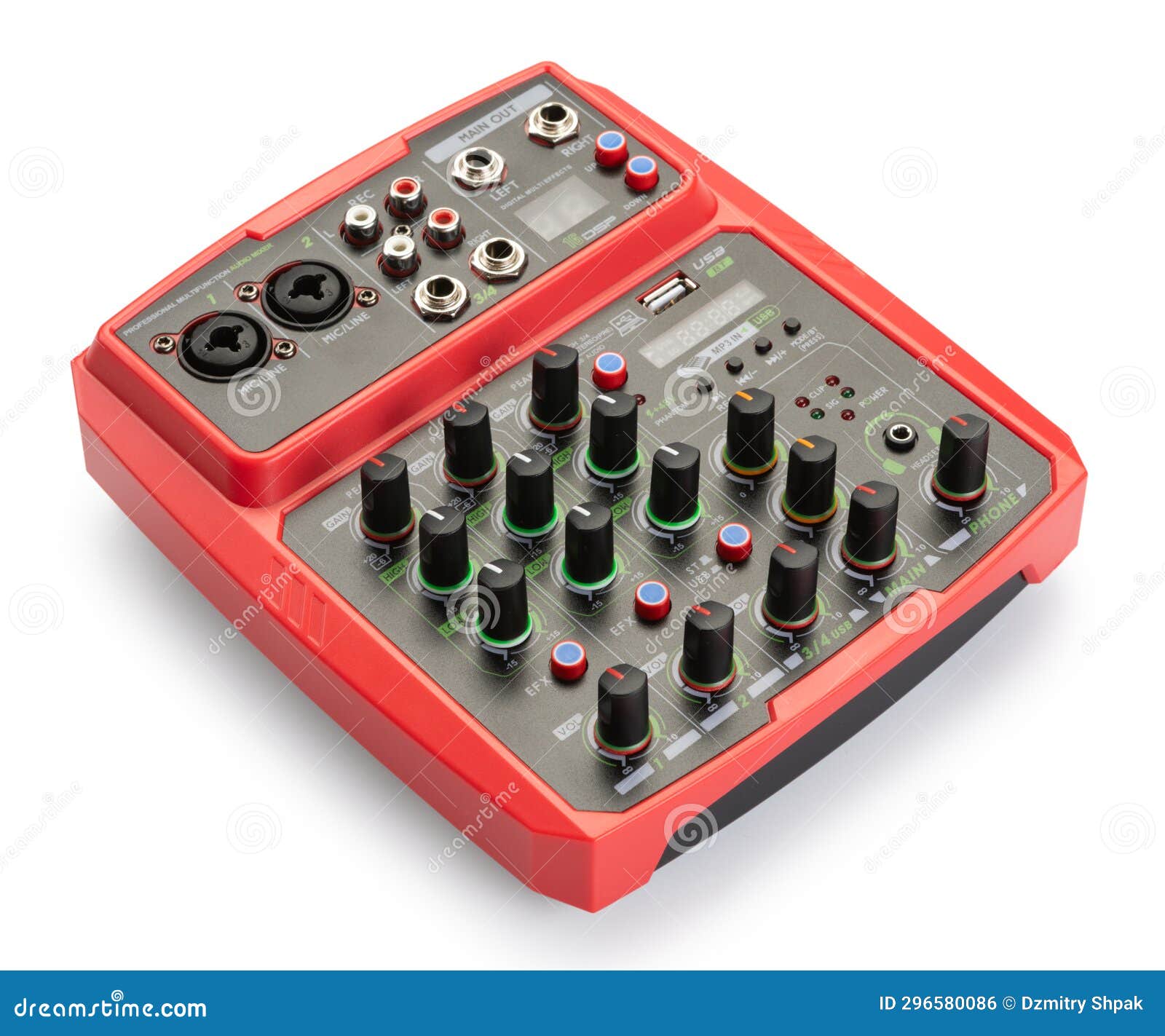 Music Console. Remote Control for Sound and Effects Isolated on a White ...