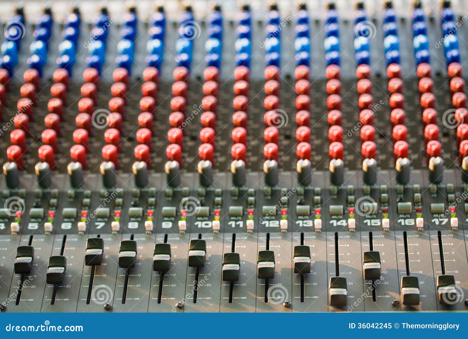 Music Control Panel Device Closeup Stock Image - Image of media ...