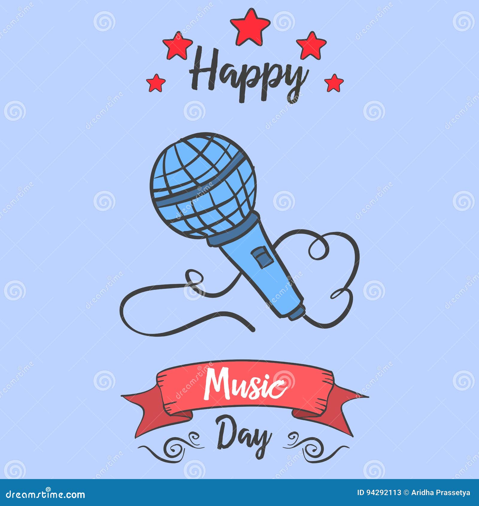 Music Day Celebration Card Style Collection Stock Vector - Illustration ...