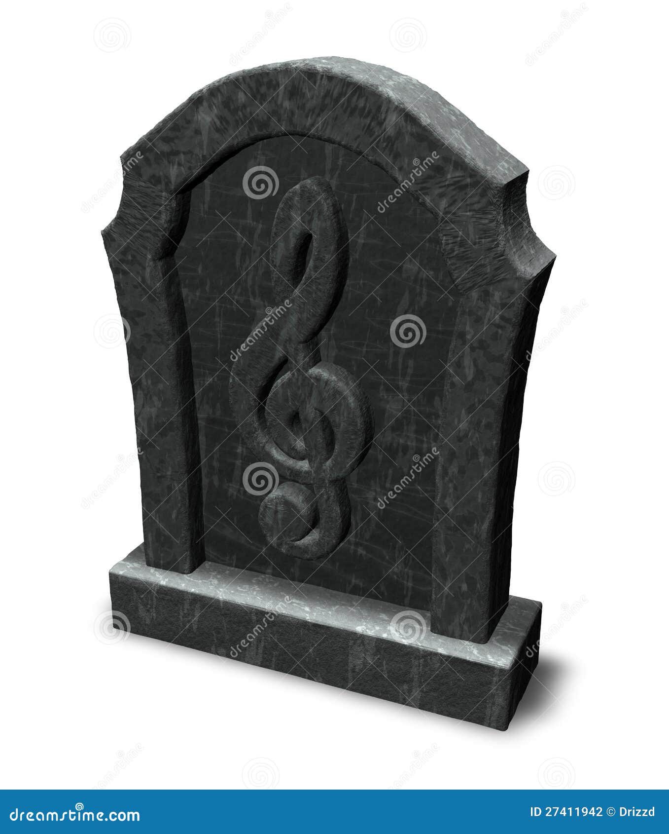 Music is dead stock illustration. Illustration of bury - 27411942