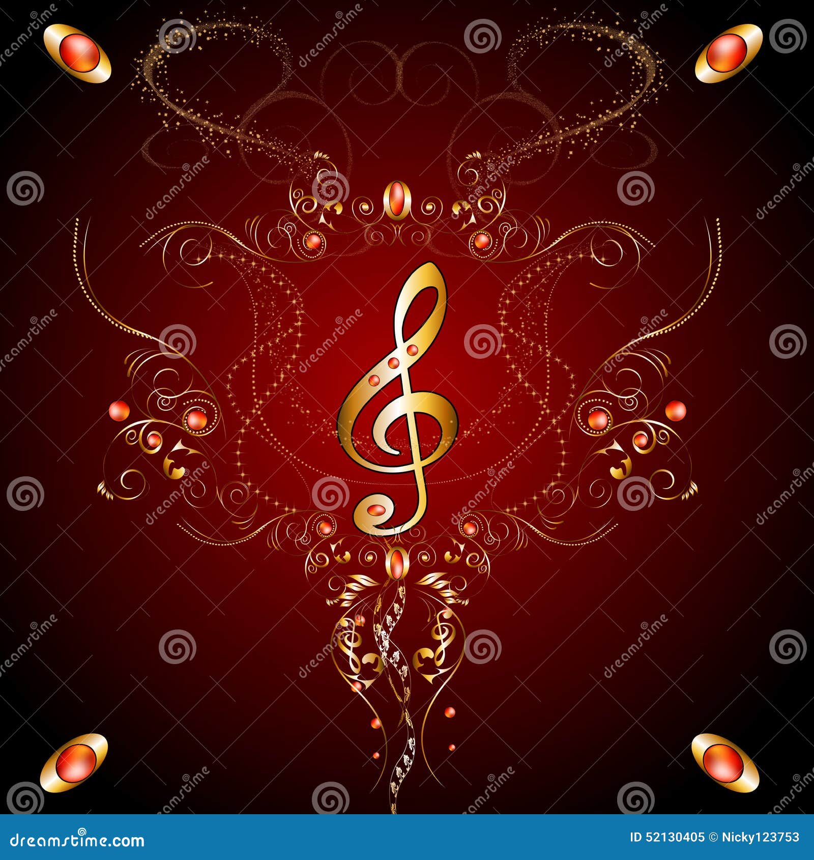 Music, decorative clef stock illustration. Illustration of elegance ...