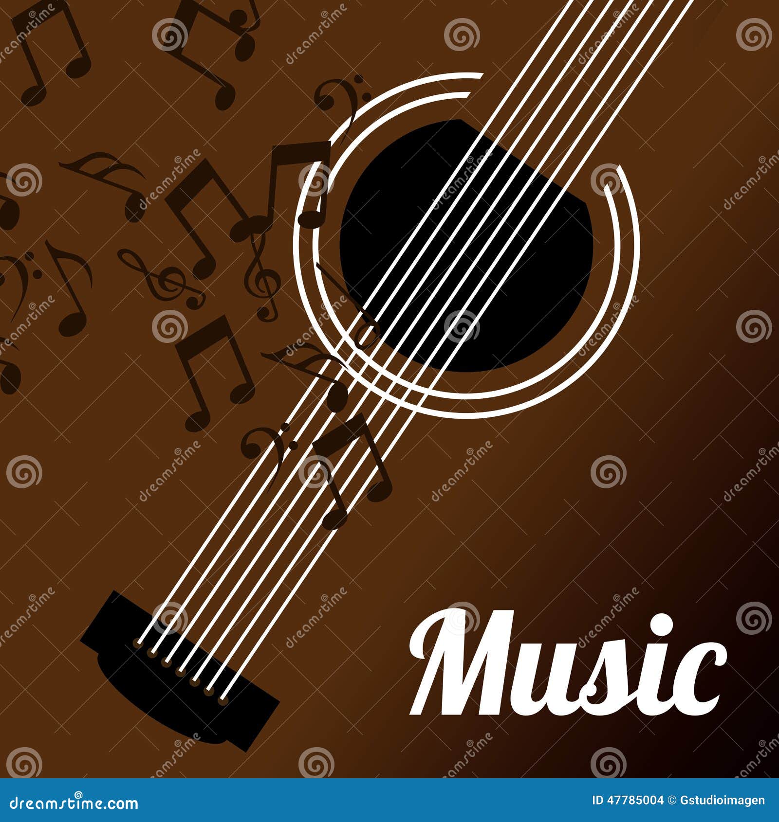 Music design stock illustration. Illustration of instrument - 47785004