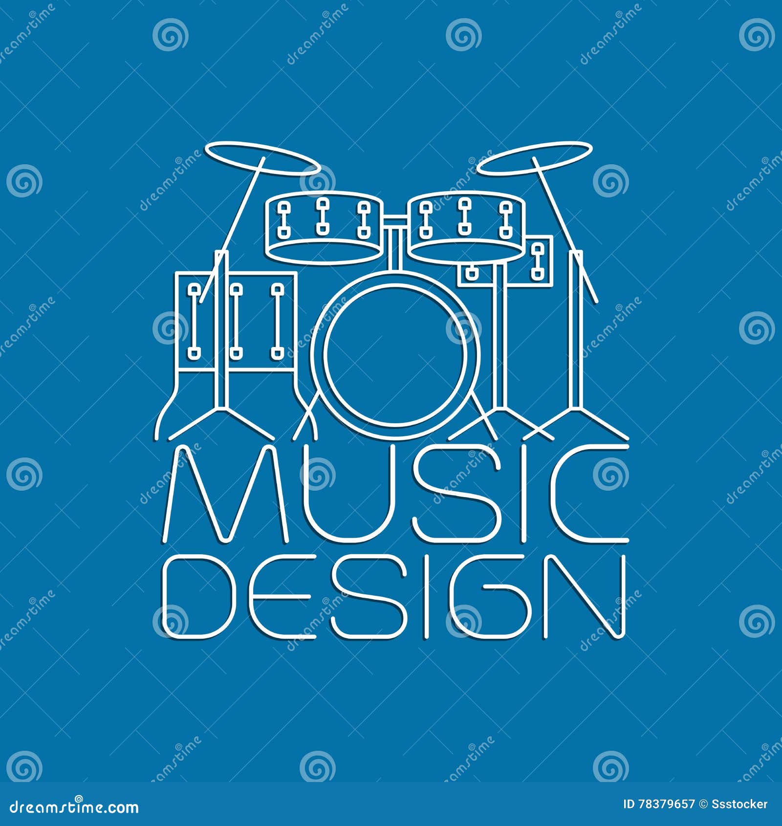 Music Design Drum Kit Logo Stock Illustrations – 585 Music Design Drum ...