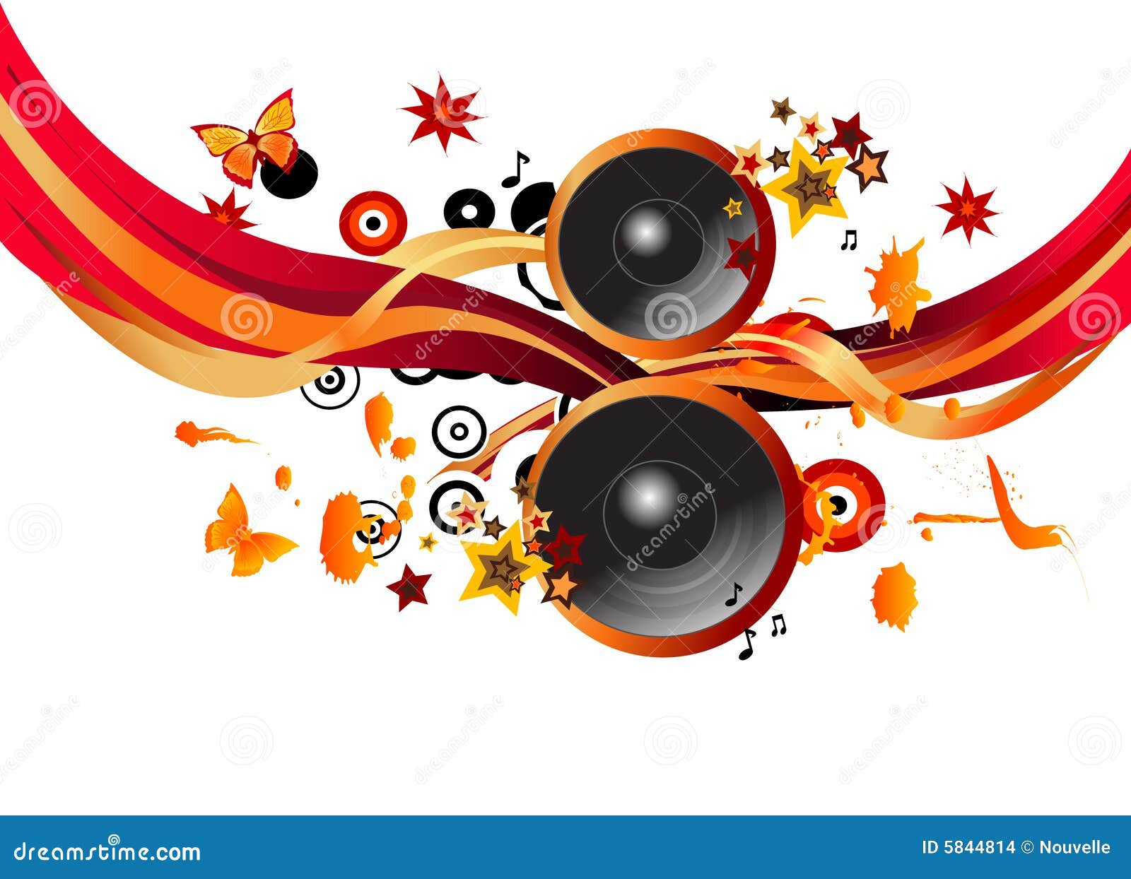 Music design elements stock vector. Illustration of disco - 5844814