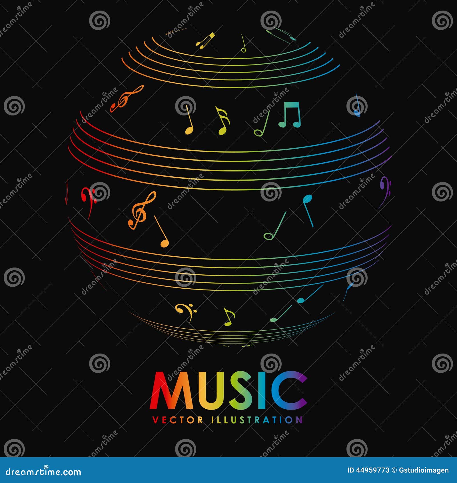 Music design stock vector. Illustration of music, vector - 44959773