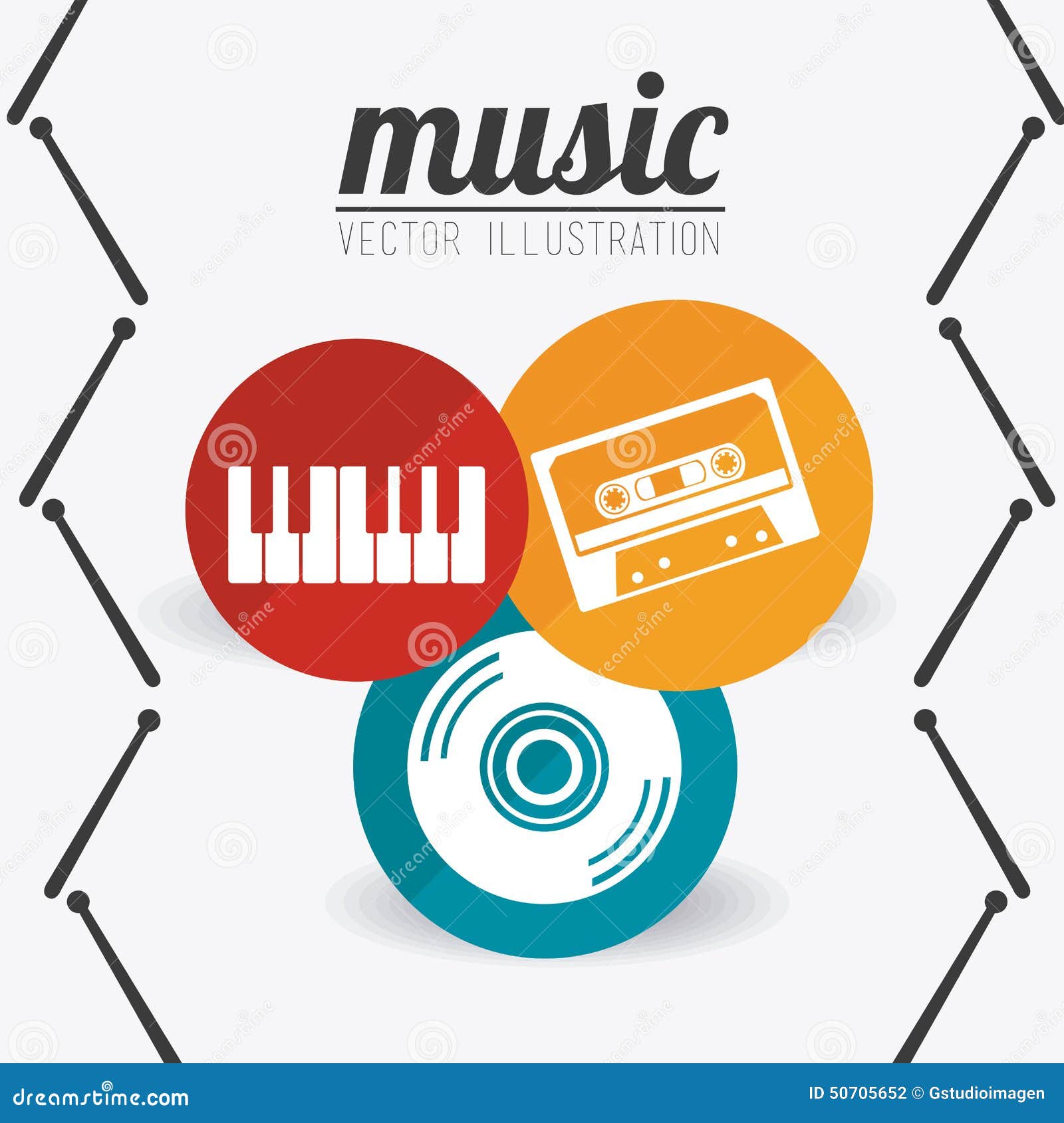 Music Design, Vector Illustration. Stock Vector - Illustration of ...