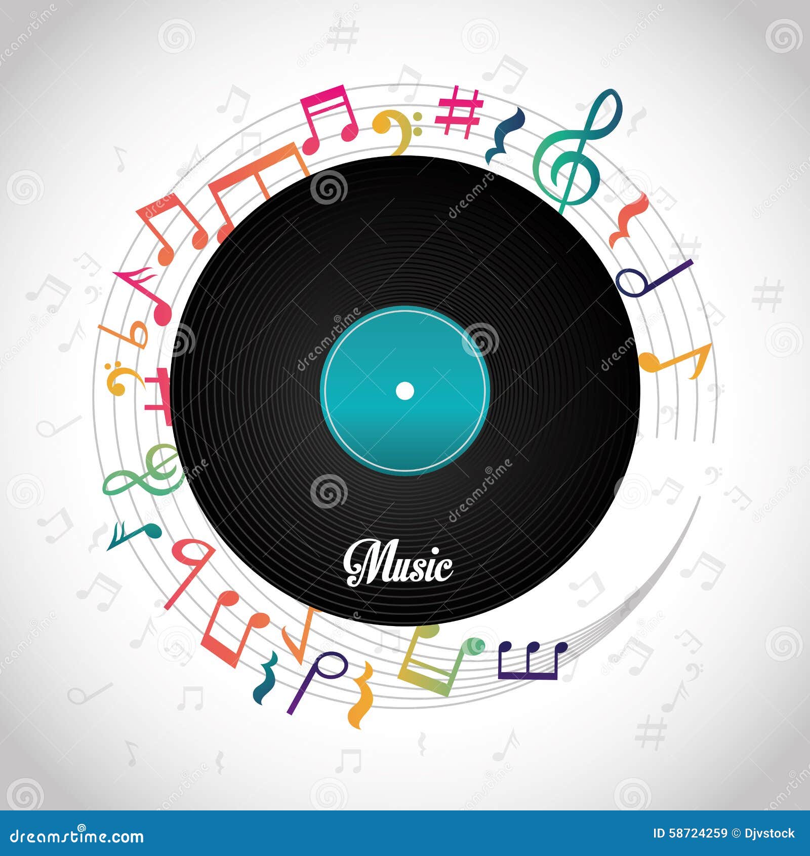 Music digital design. stock vector. Illustration of media - 58724259