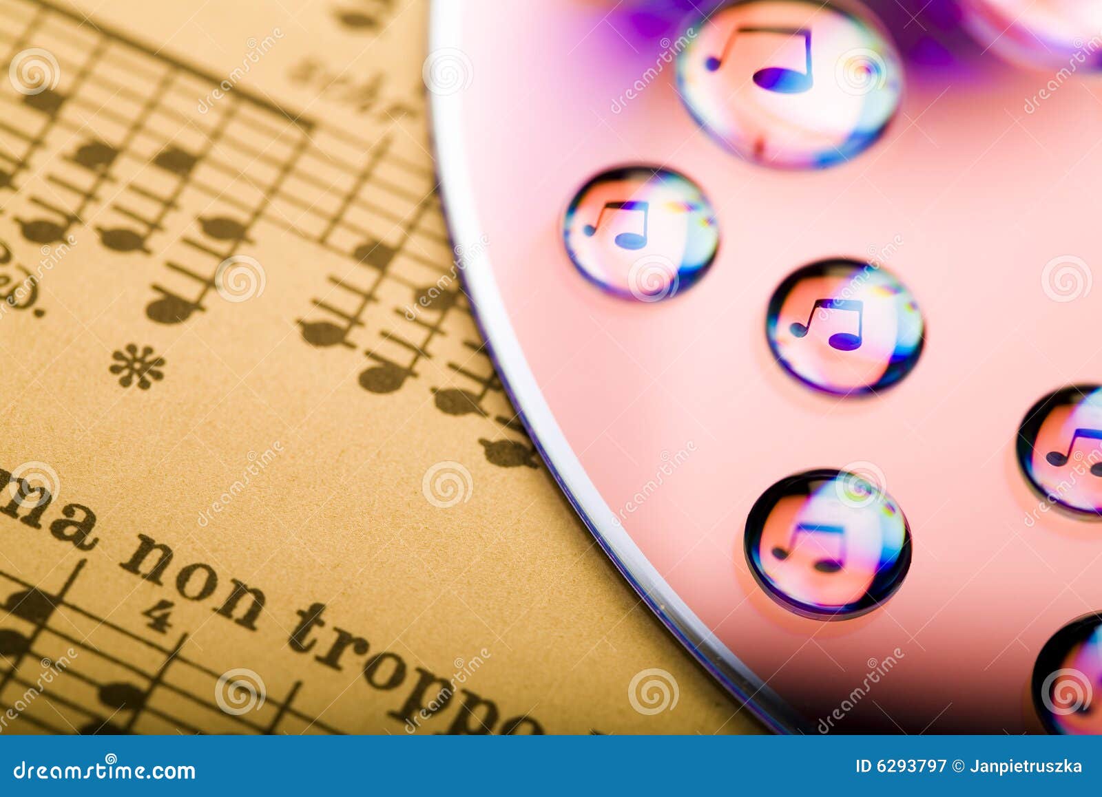 Music on disc stock image. Image of computer, classical - 6293797