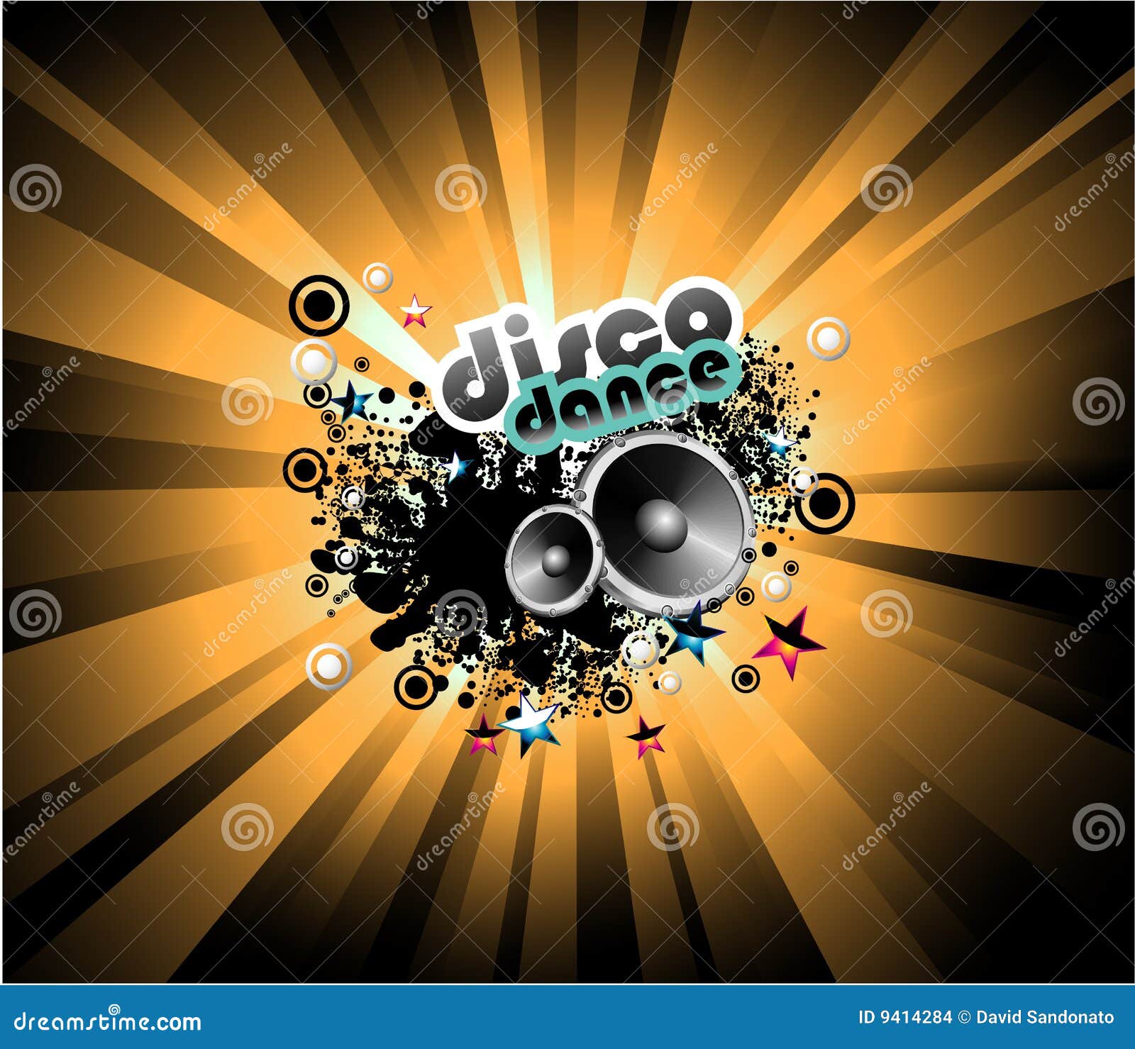 Music Disco Background stock vector. Illustration of frame - 9414284