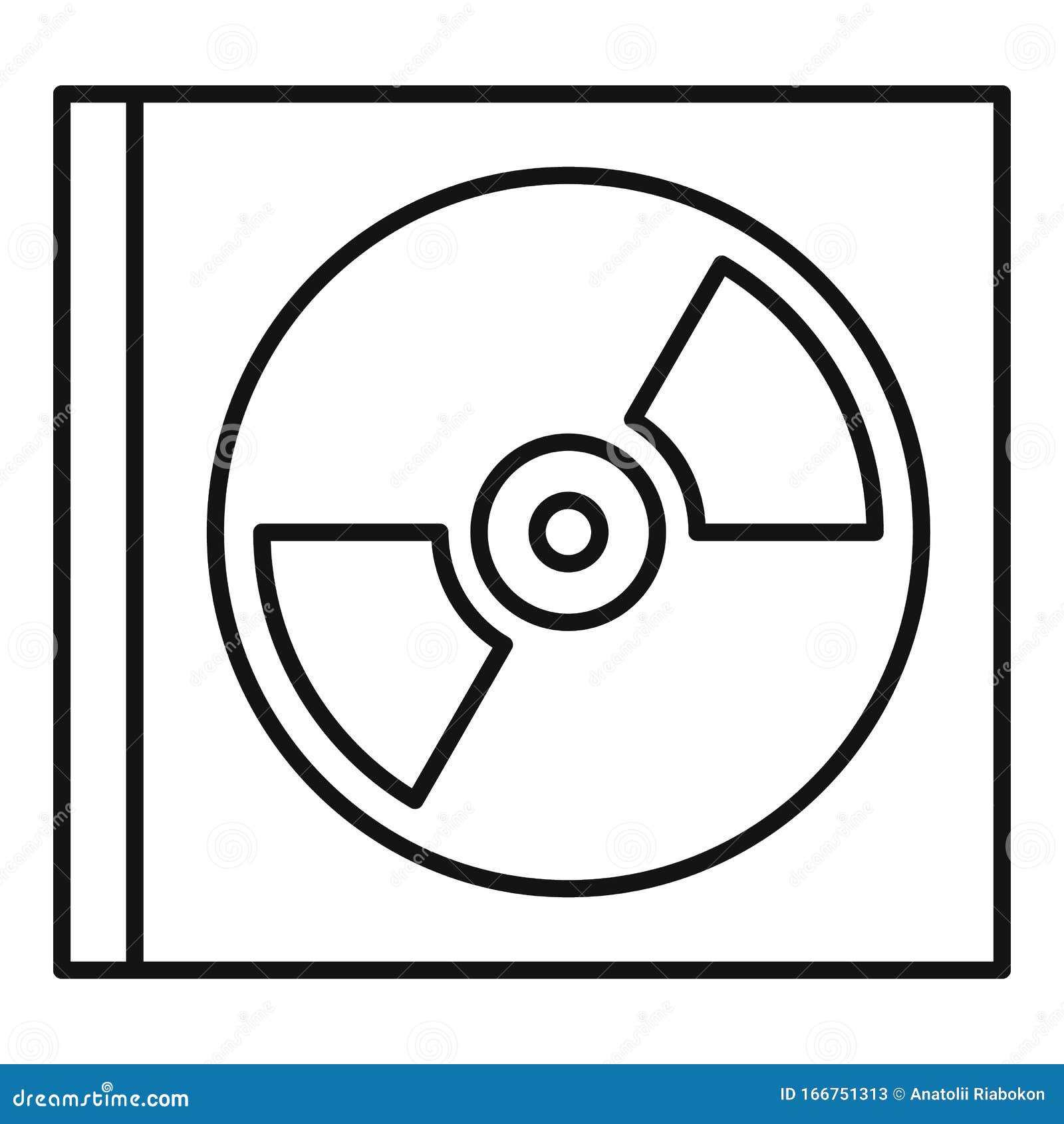 Music Disk Icon, Outline Style Stock Vector - Illustration of ...
