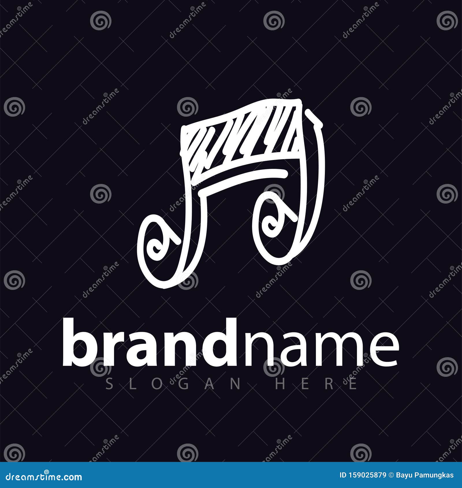 Music draw Logo Icon stock vector. Illustration of play - 159025879