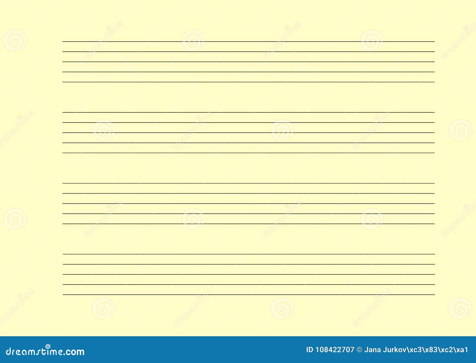 Music Empty Blank Note Stave. Stock Vector - Illustration of note ...