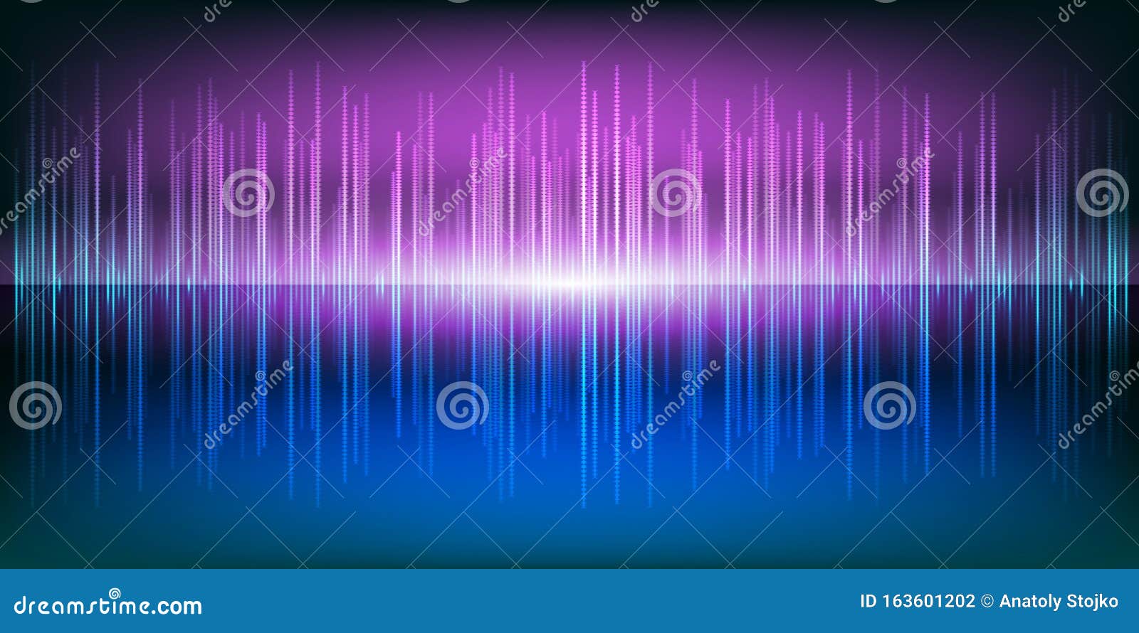 Music Equalizer Abstract Background. Vector Illustration on Gradient ...