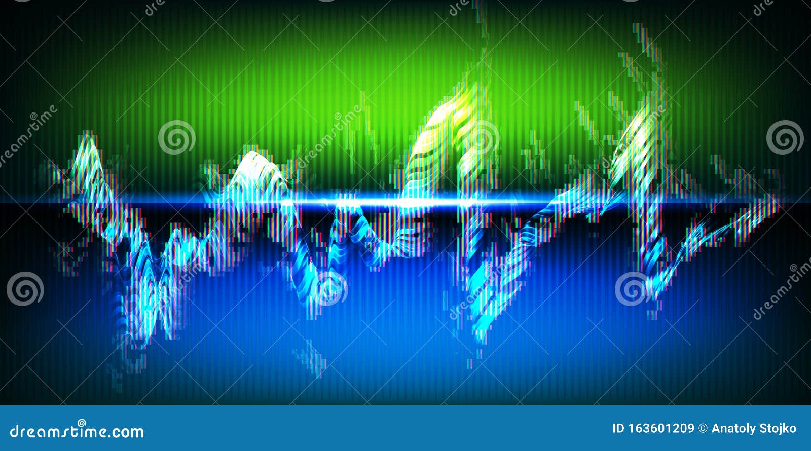 Music Equalizer Abstract Digital Background. Vector Illustration on ...