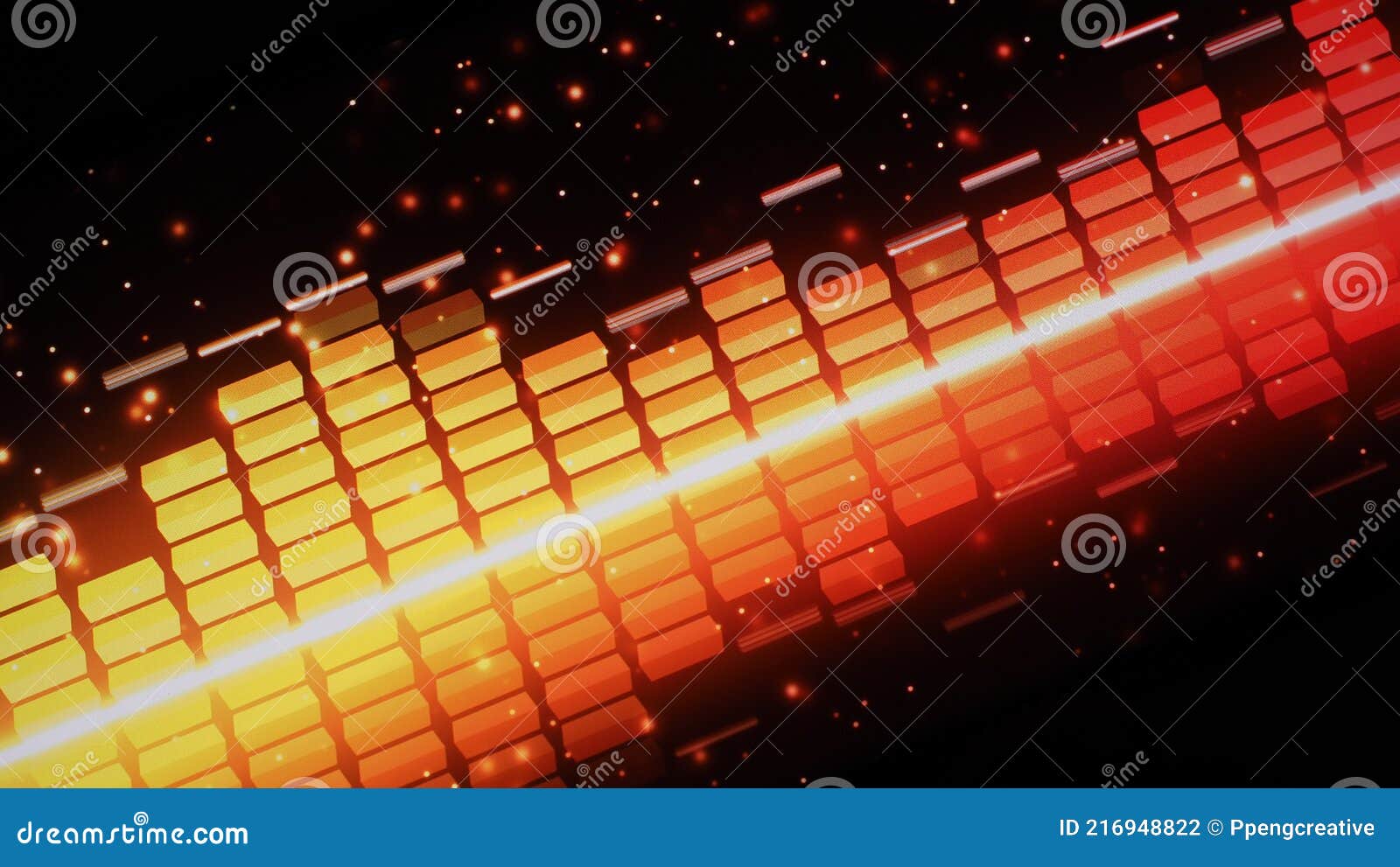 Music Equalizer Bar. Audio Waveform Equalizer on Screen Black ...