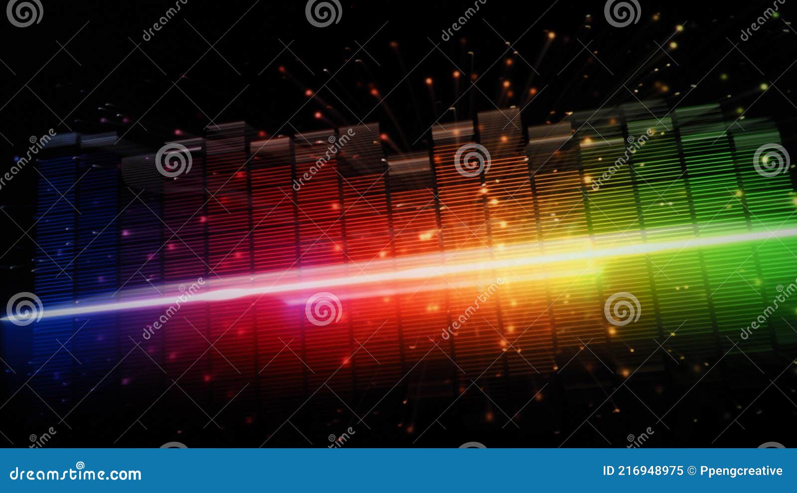 Music Equalizer Bar. Audio Waveform Equalizer on Screen Black ...