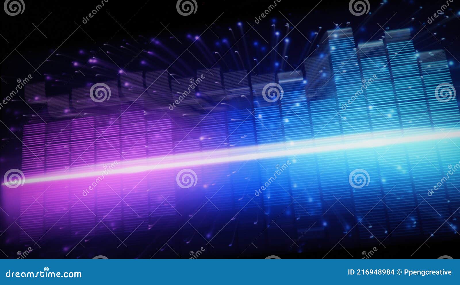 Music Equalizer Bar. Audio Waveform Equalizer on Screen Black ...