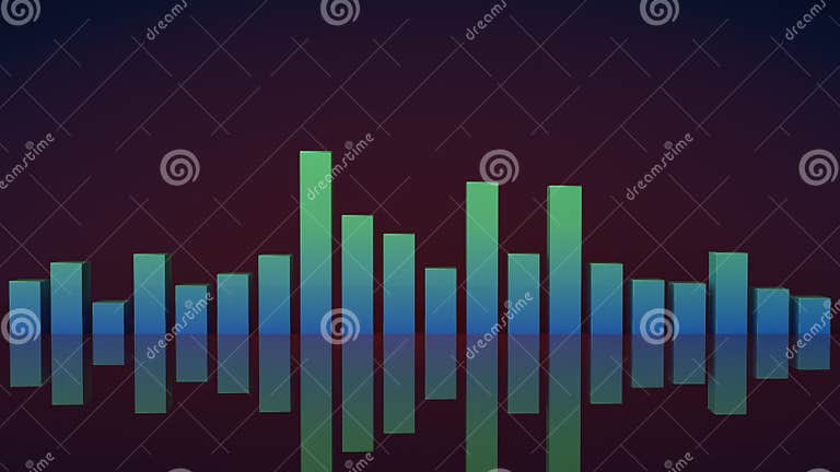 Music Equalizer Bars 3D Render Illustation Stock Illustration ...