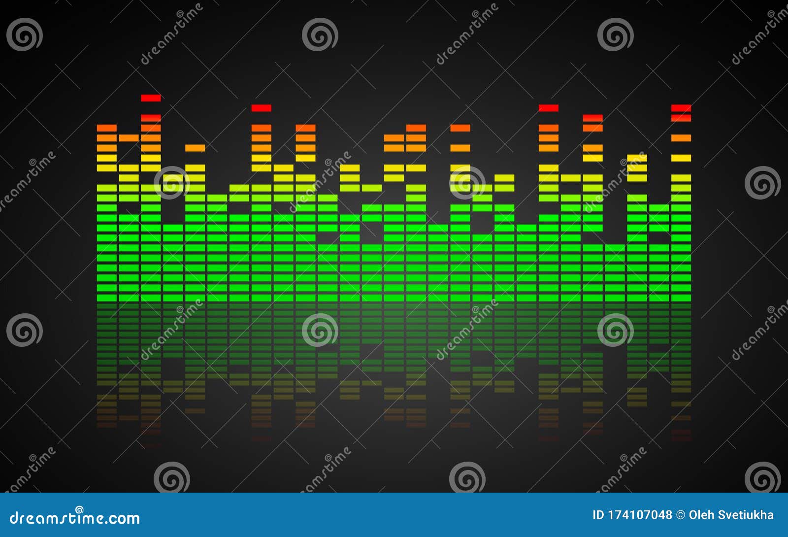 Music Equalizer. Dynamic Volume Stock Vector - Illustration of vector ...