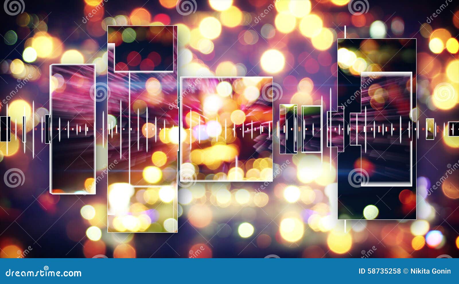 Music Equalizer Festive Background Stock Illustration - Illustration of ...