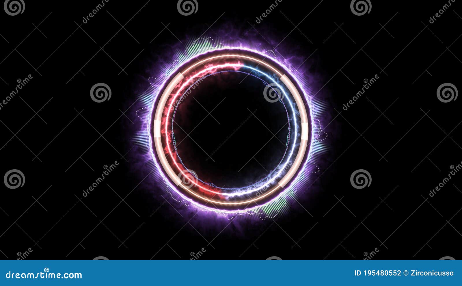 Equalizer Ring. Round Audio Chart Set. Music Beat Bar Isolated On White ...