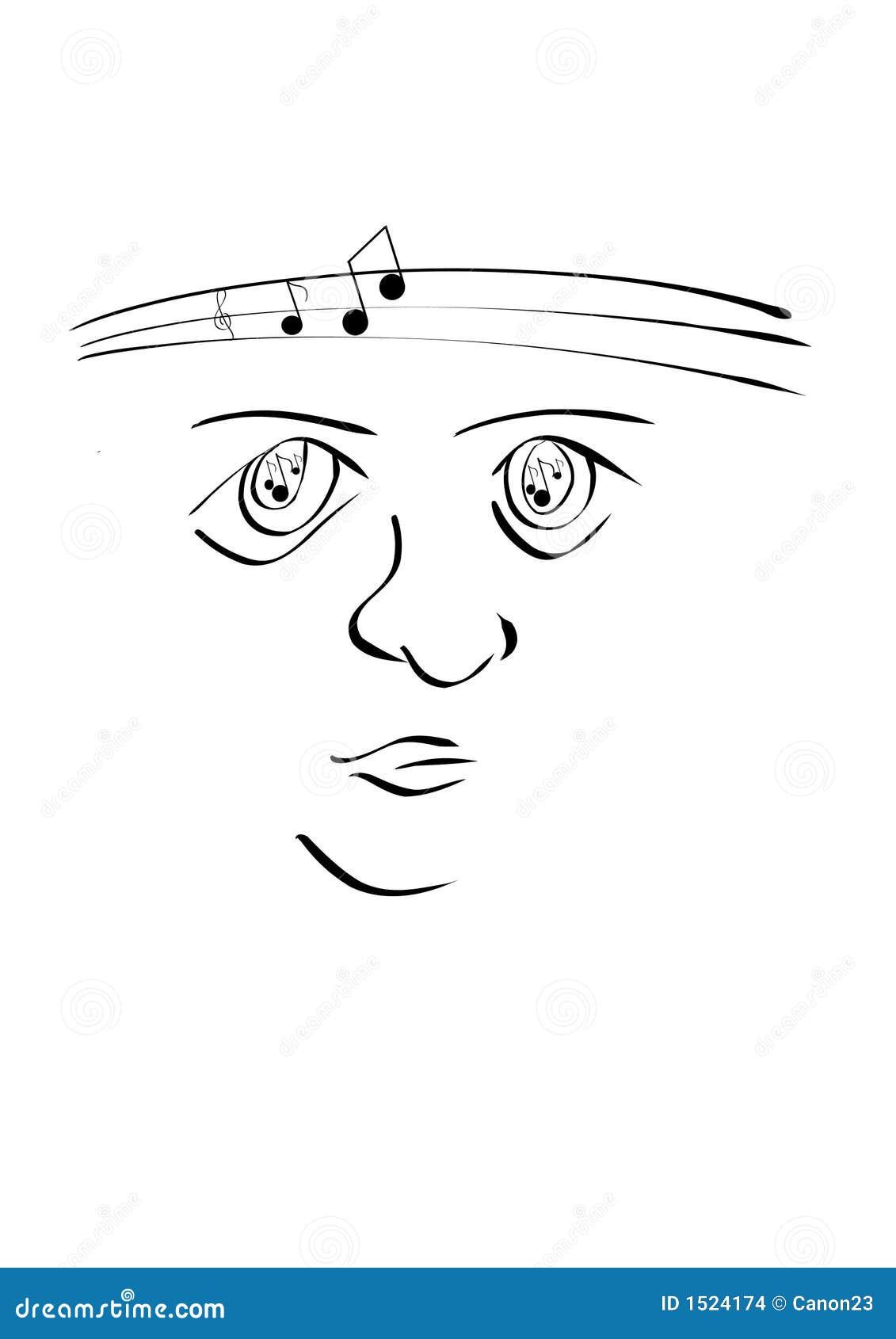 Music fan stock vector. Illustration of song, mirror, score - 1524174