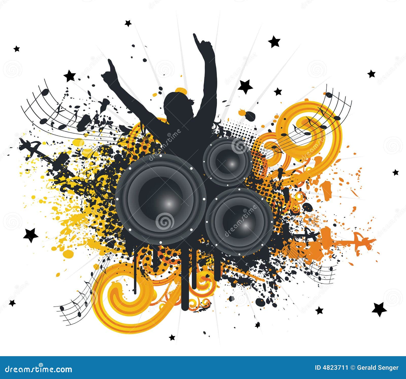 Music Fan stock vector. Illustration of human, music, popular - 4823711