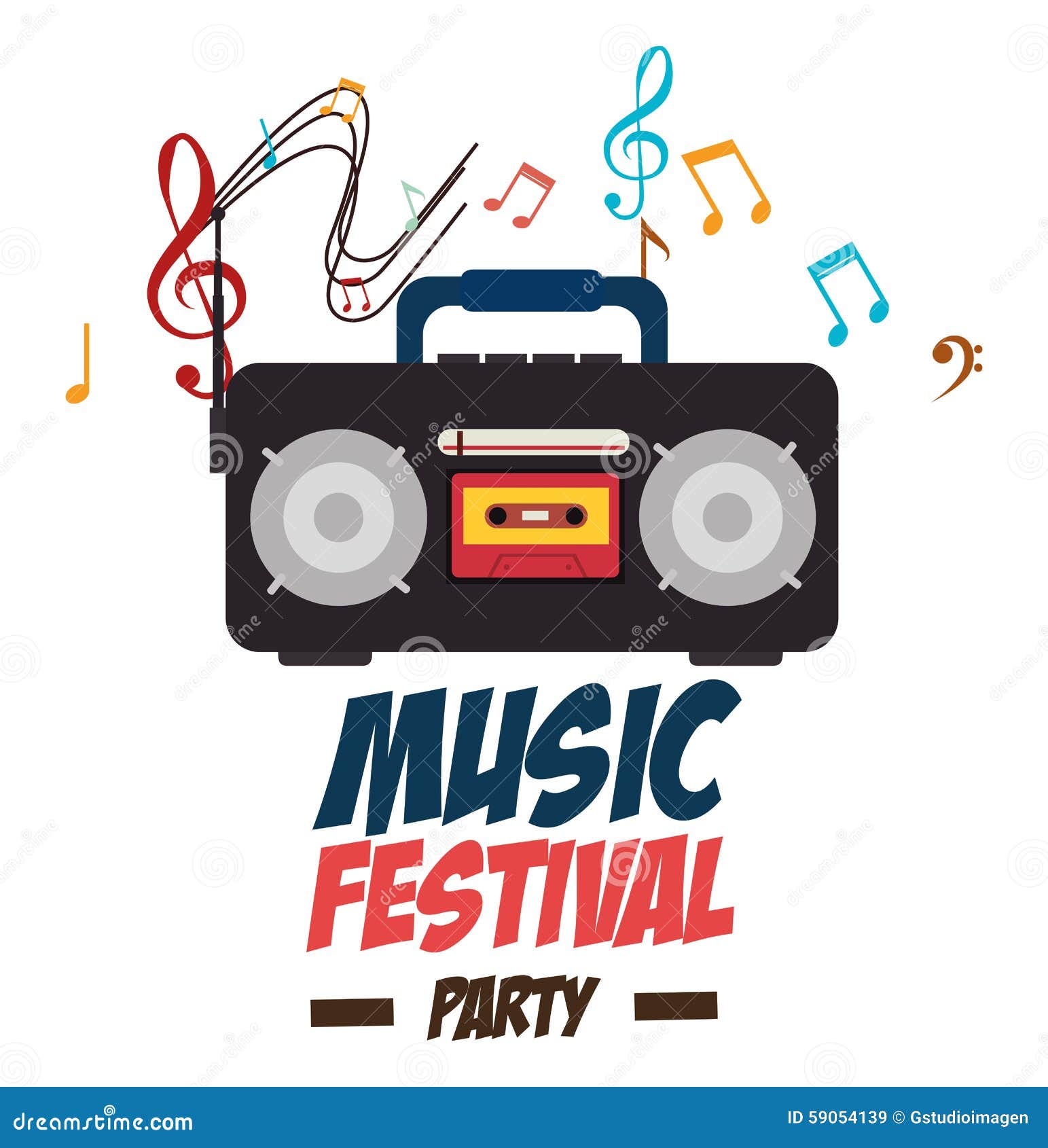 Music festival design. stock vector. Illustration of classical - 59054139