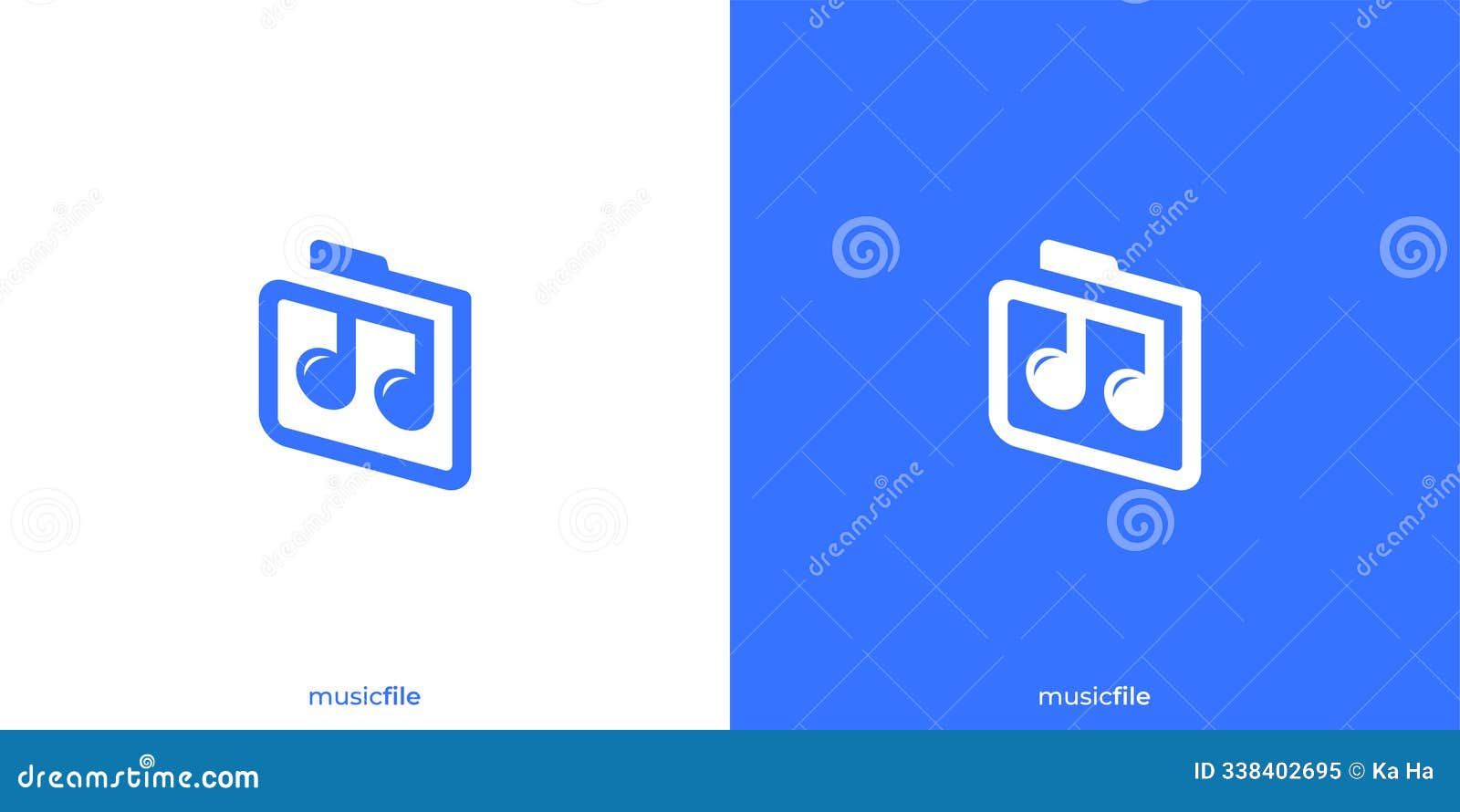 Music File Logo. Music Note and File Folder Symbol Stock Illustration ...
