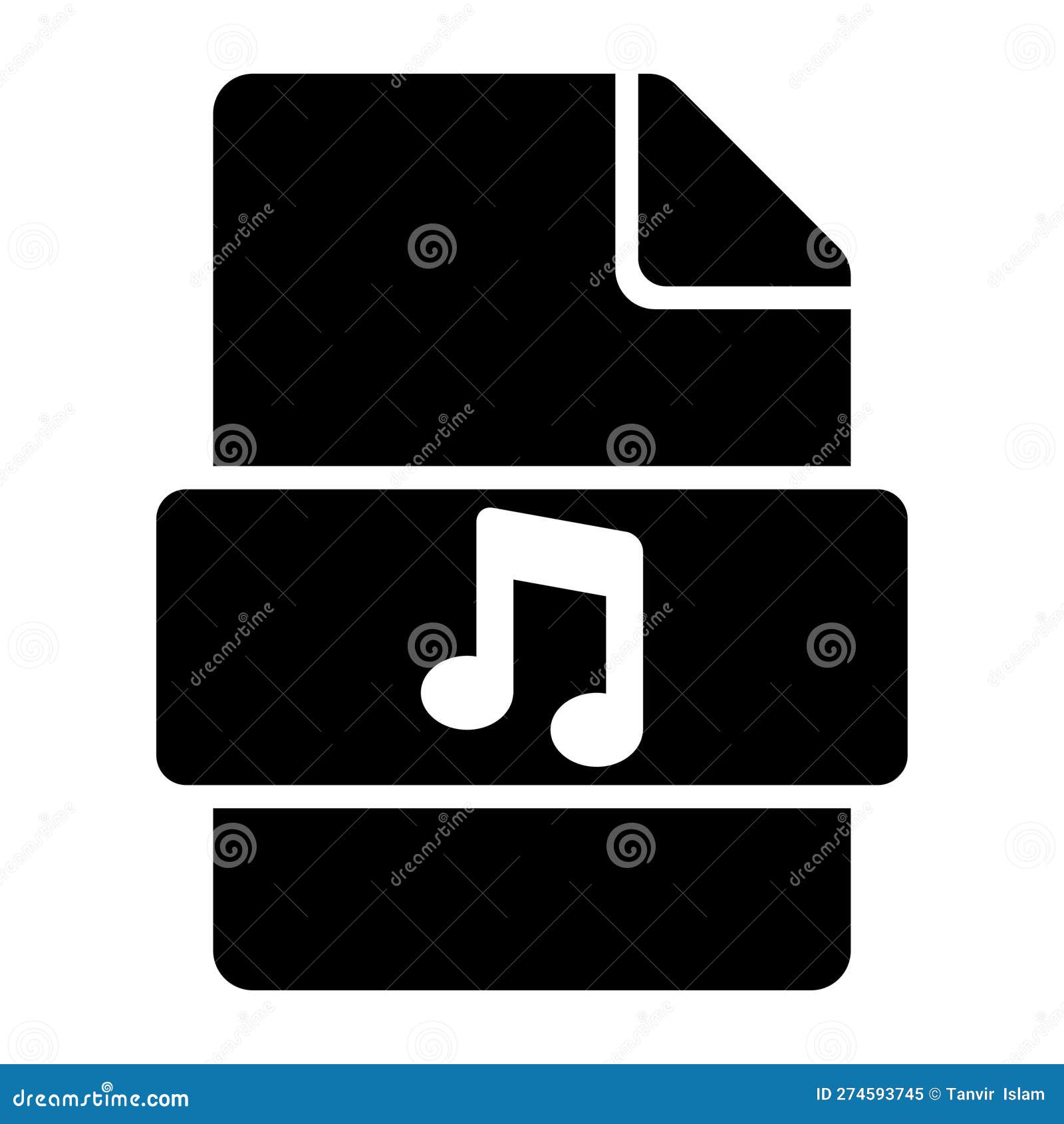 Music File Icon stock vector. Illustration of graphic - 274593745